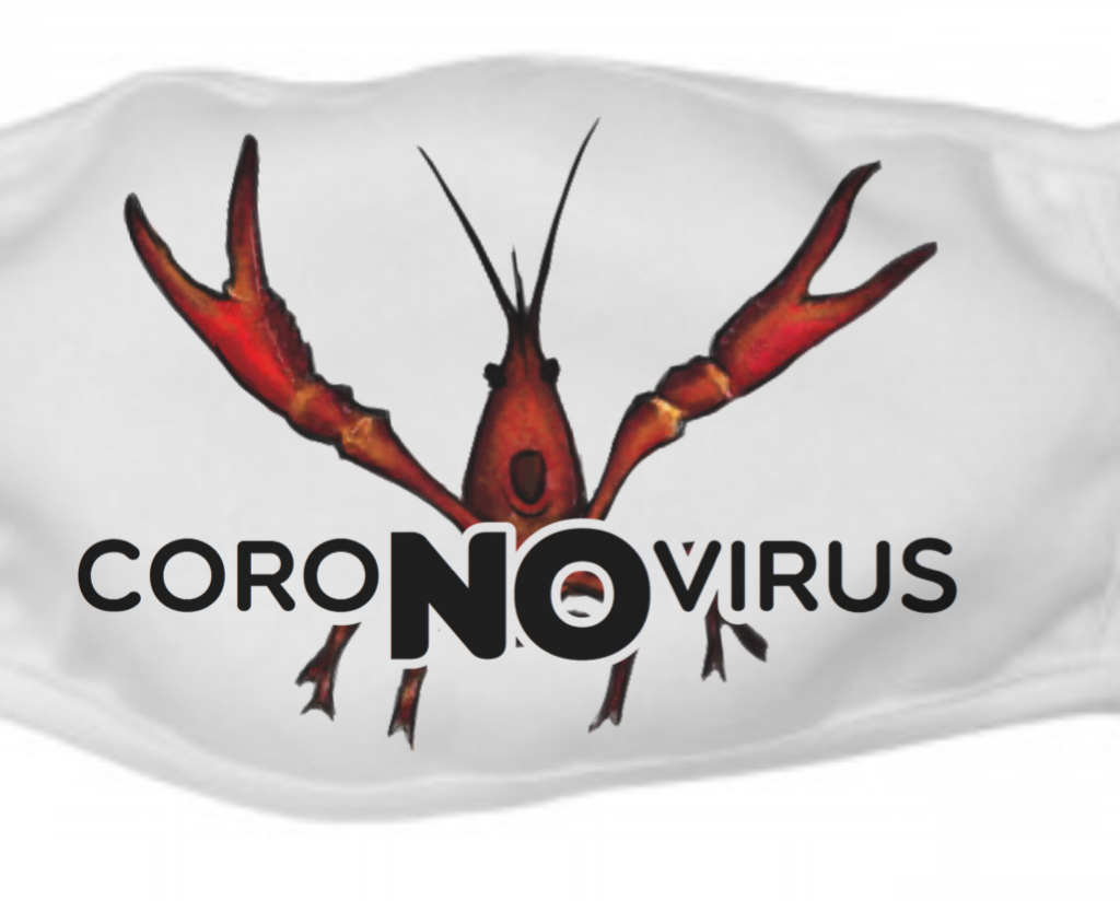 Cajun Crawfish NO Coronavirus Face Mask – Louisiana Gifts & Gallery, INC